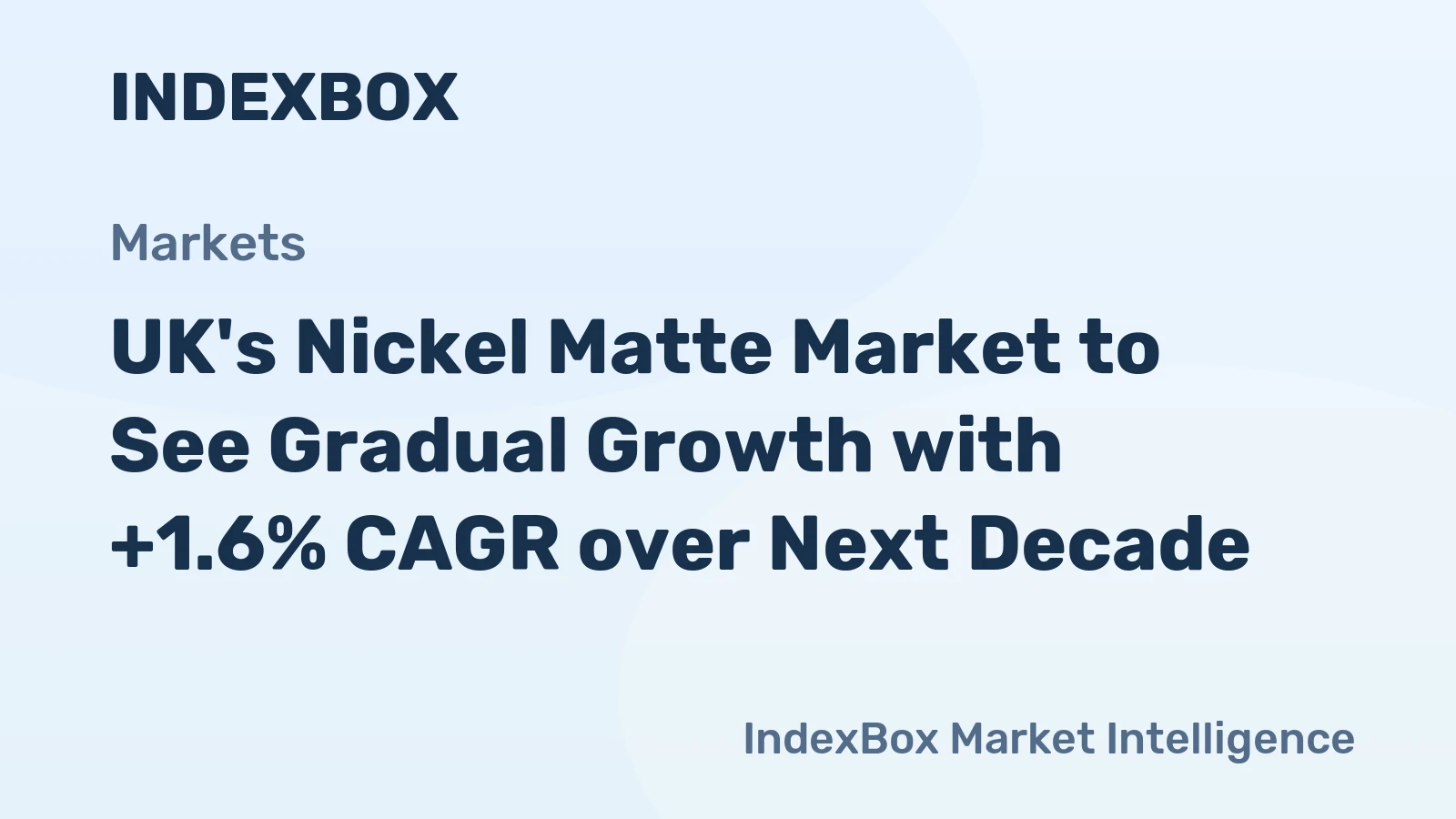 UK's Nickel Matte Market to See Gradual Growth with +1.6% CAGR over Next Decade