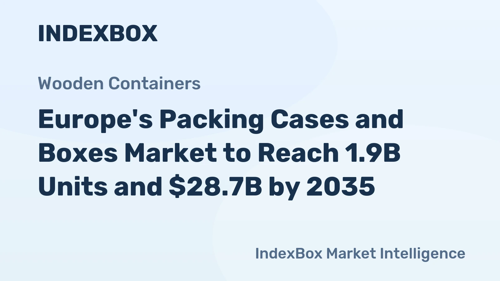 Europe's Packing Cases and Boxes Market to Reach 1.9B Units and $28.7B by 2035