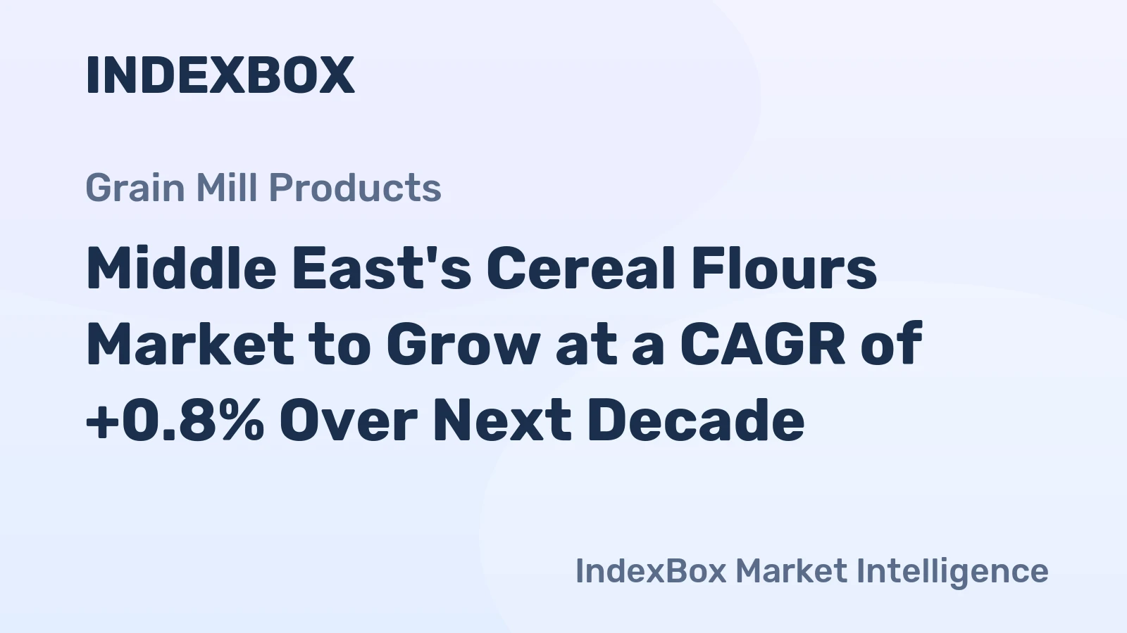 Middle East's Cereal Flours Market to Grow at a CAGR of +0.8% Over Next Decade