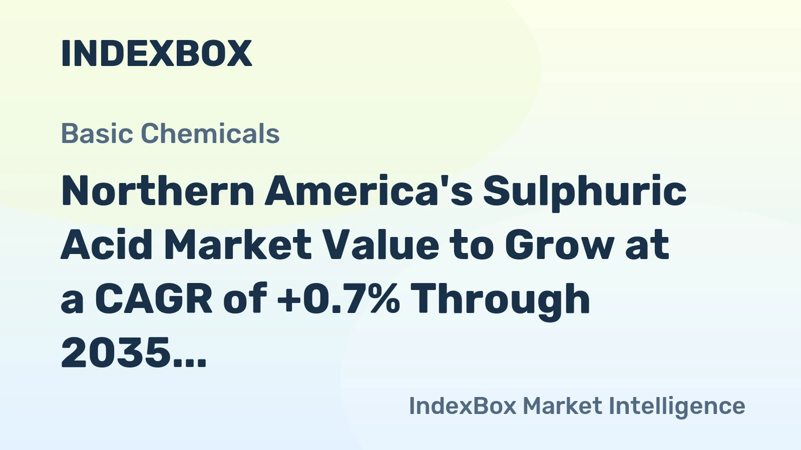 Northern America's Sulphuric Acid Market Value to Grow at a CAGR of +0.7% Through 2035