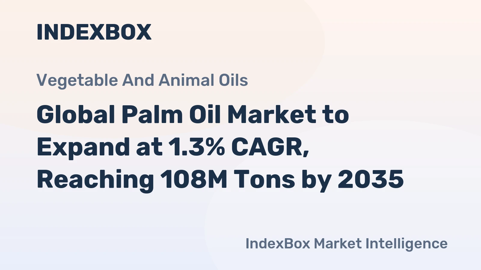 Global Palm Oil Market to Expand at 1.3% CAGR, Reaching 108M Tons by 2035