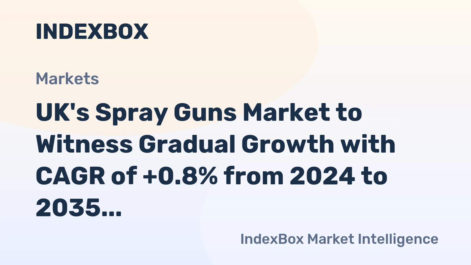 UK's Spray Guns Market to Witness Gradual Growth with CAGR of +0.8% from 2024 to 2035