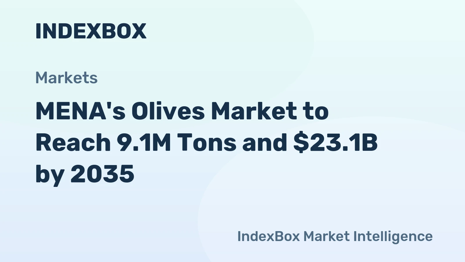 MENA's Olives Market to Reach 9.1M Tons and $23.1B by 2035