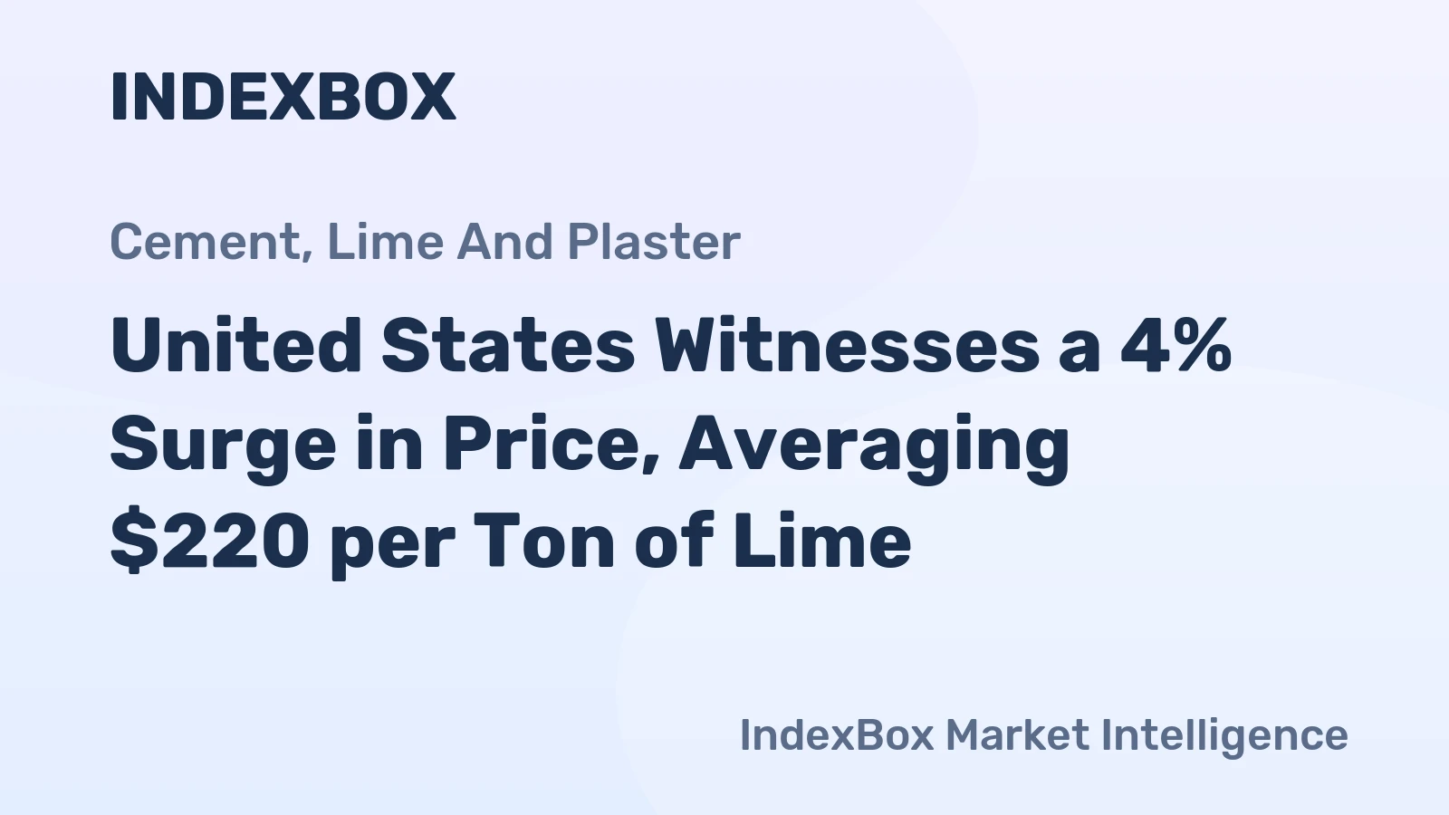 United States Witnesses a 4% Surge in Price, Averaging $220 per Ton of Lime