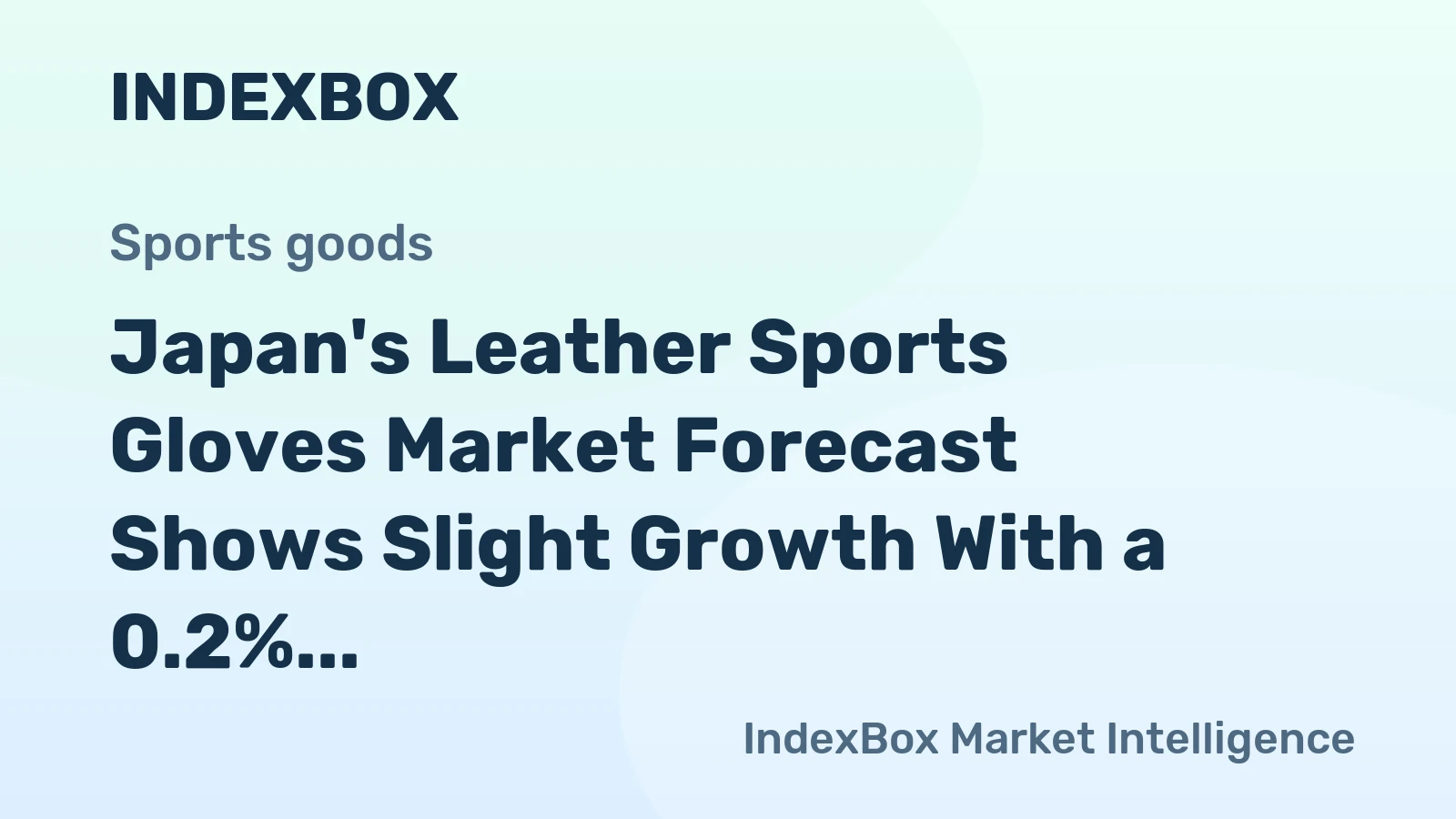 Japan's Leather Sports Gloves Market Forecast Shows Slight Growth With a 0.2% Value CAGR