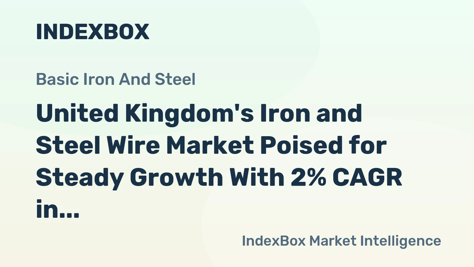 United Kingdom's Iron and Steel Wire Market Poised for Steady Growth With 2% CAGR in Value