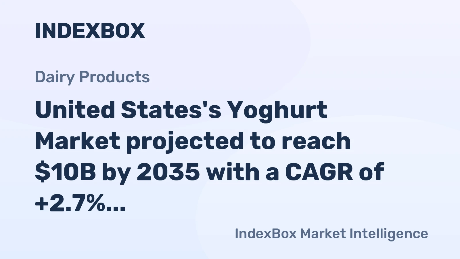 United States's Yoghurt Market projected to reach $10B by 2035 with a CAGR of +2.7%