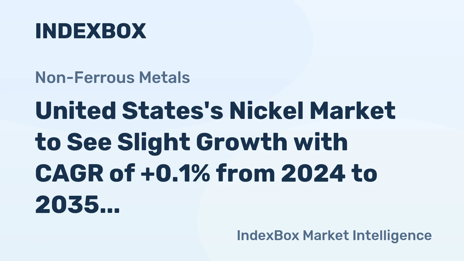 United States's Nickel Market to See Slight Growth with CAGR of +0.1% from 2024 to 2035