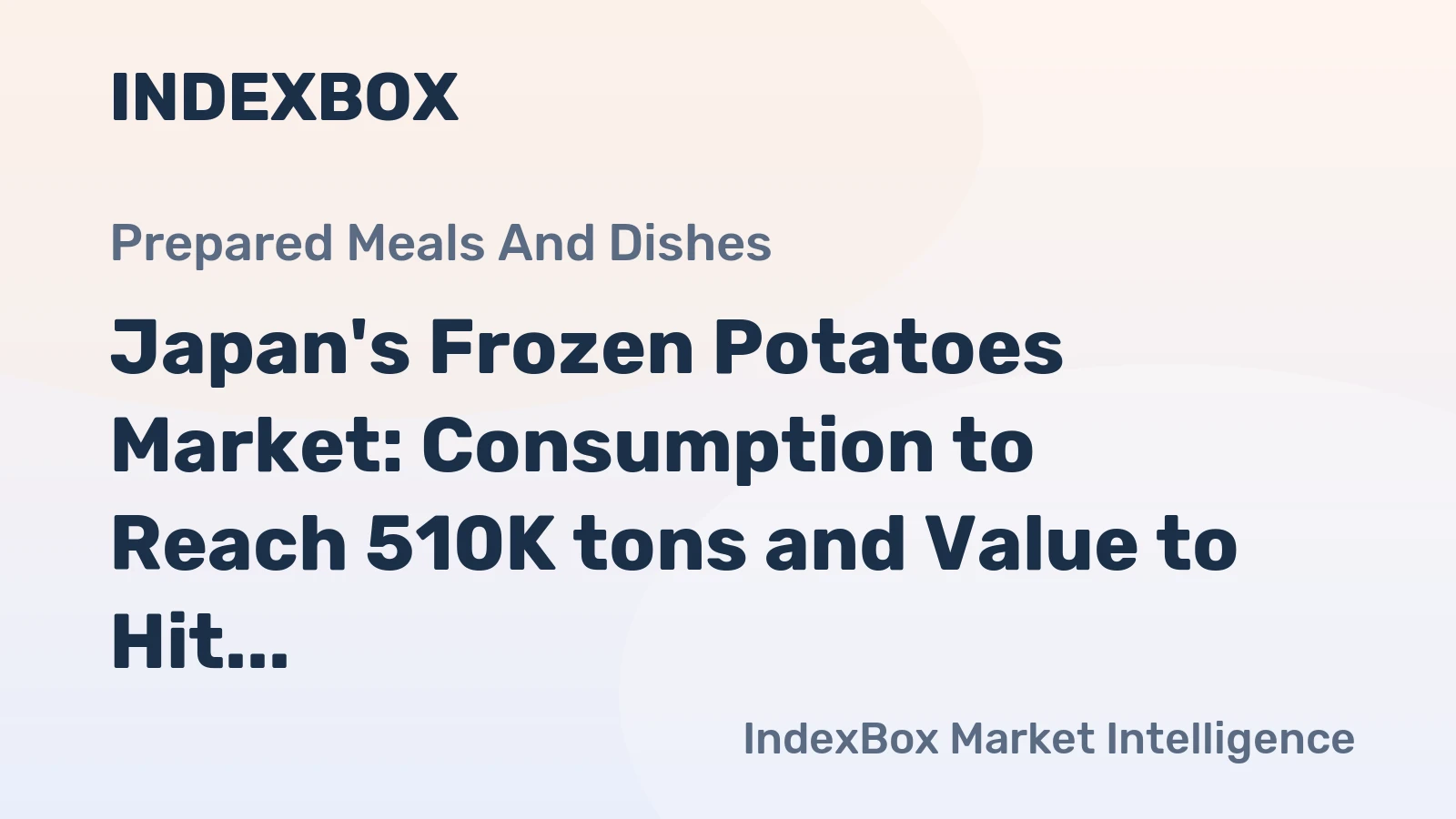 Japan's Frozen Potatoes Market: Consumption to Reach 510K tons and Value to Hit $1B by 2035