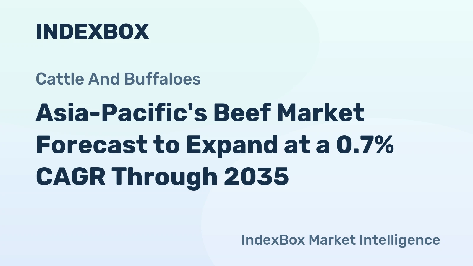 Asia-Pacific's Beef Market Forecast to Expand at a 0.7% CAGR Through 2035