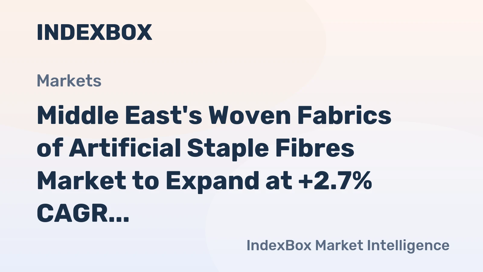 Middle East's Woven Fabrics of Artificial Staple Fibres Market to Expand at +2.7% CAGR Until 2035
