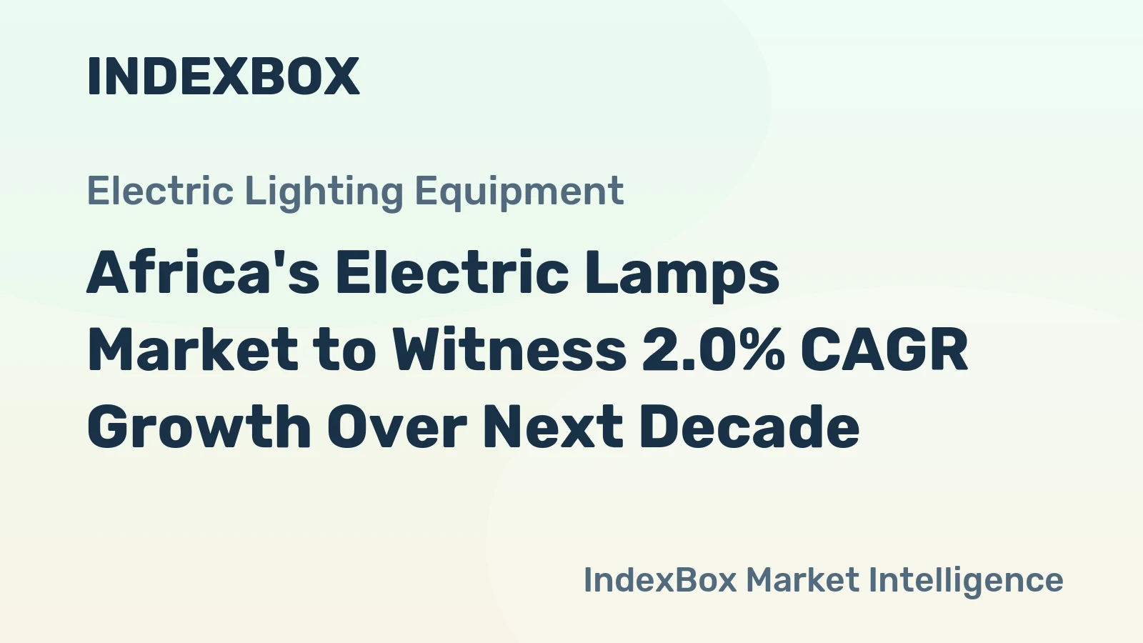 Africa's Electric Lamps Market to Witness 2.0% CAGR Growth Over Next Decade