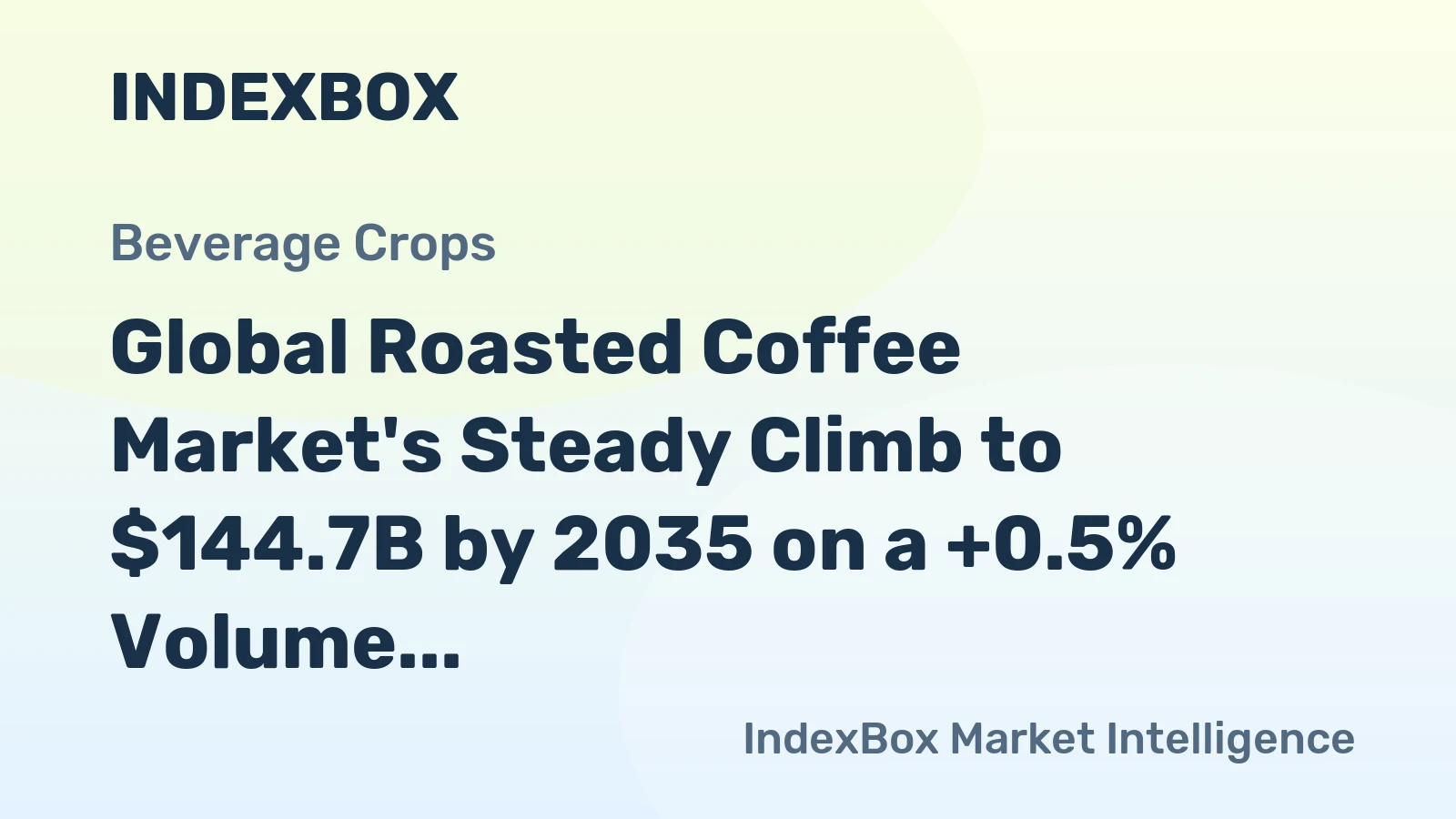 Global Roasted Coffee Market's Steady Climb to $144.7B by 2035 on a +0.5% Volume CAGR