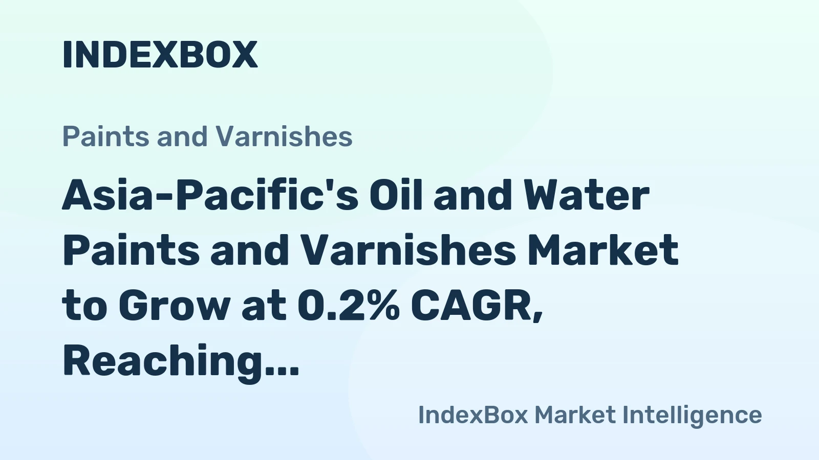 Asia-Pacific's Oil and Water Paints and Varnishes Market to Grow at 0.2% CAGR, Reaching 766K Tons by 2035