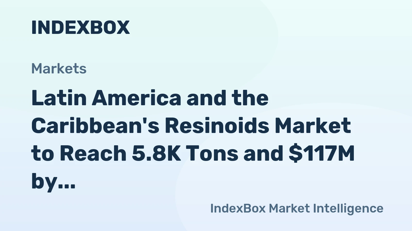 Latin America and the Caribbean's Resinoids Market to Reach 5.8K Tons and $117M by 2035