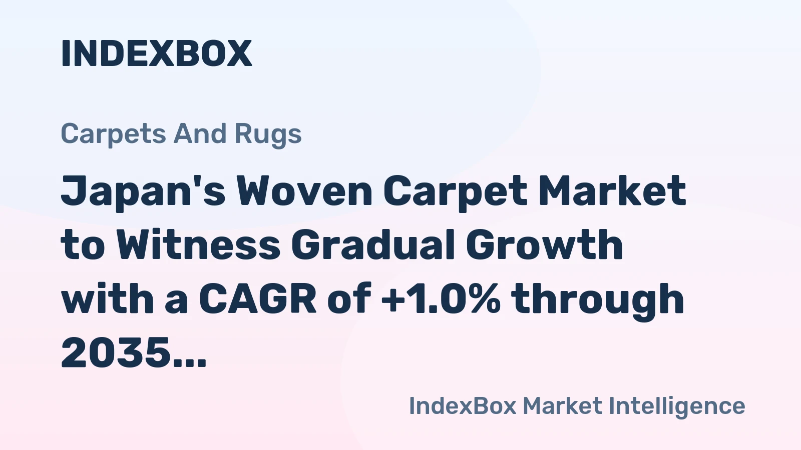 Japan's Woven Carpet Market to Witness Gradual Growth with a CAGR of +1.0% through 2035