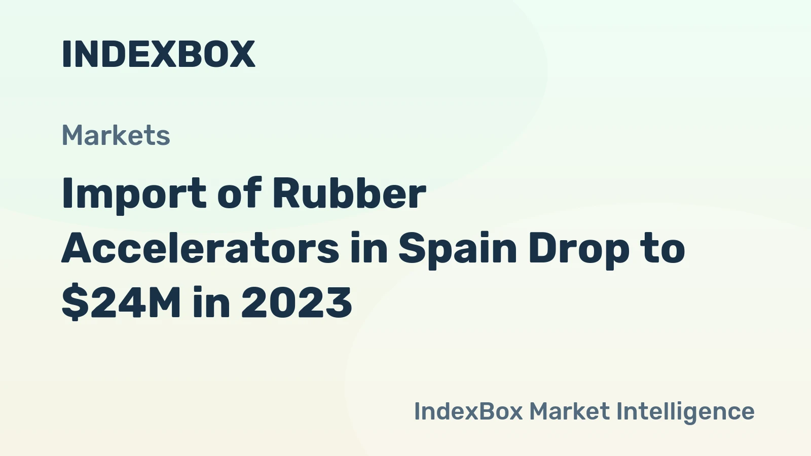 Import of Rubber Accelerators in Spain Drop to $24M in 2023