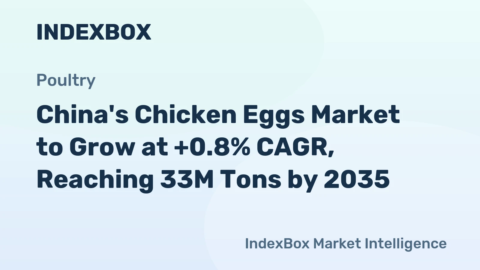 China's Chicken Eggs Market to Grow at +0.8% CAGR, Reaching 33M Tons by 2035