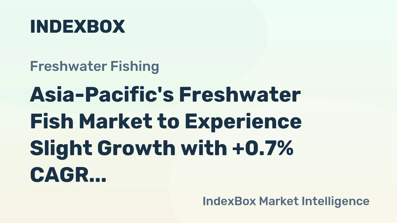 Asia-Pacific's Freshwater Fish Market to Experience Slight Growth with +0.7% CAGR Leading to 272K tons by 2035