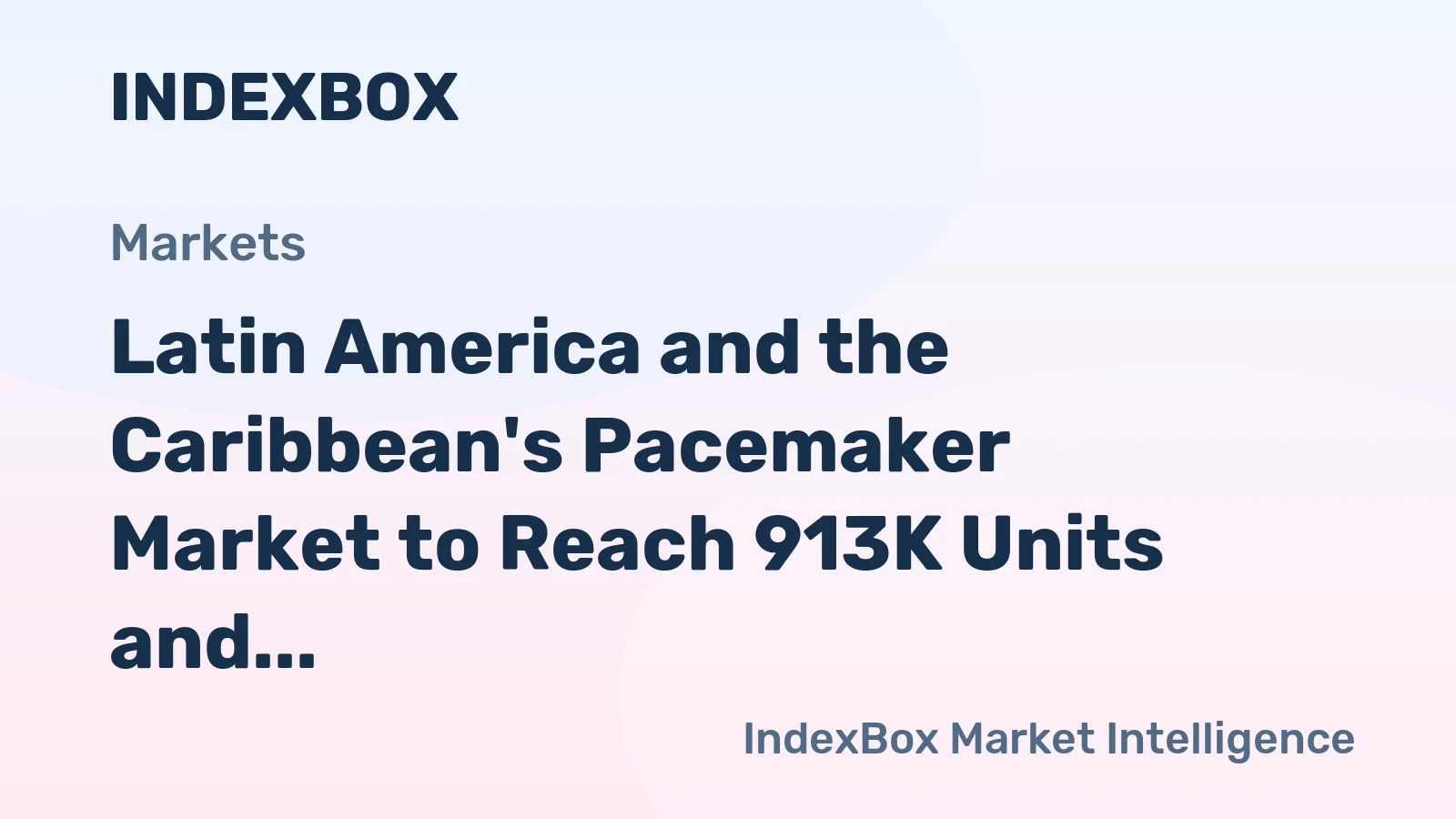 Latin America and the Caribbean's Pacemaker Market to Reach 913K Units and $1.1B by 2035
