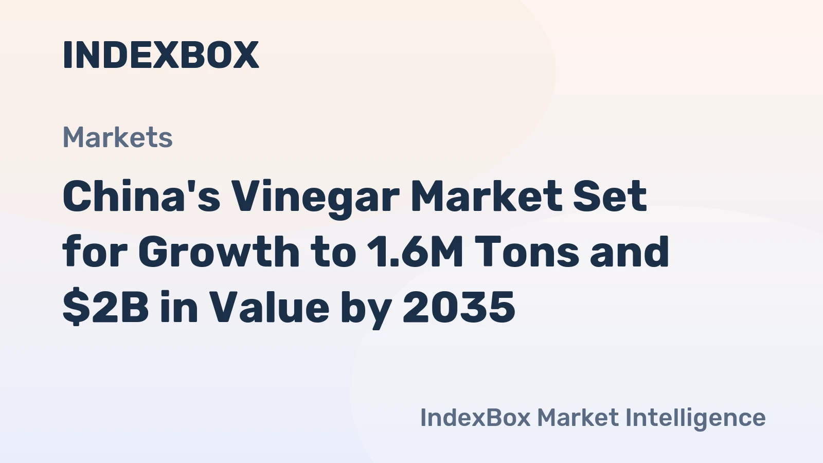 China's Vinegar Market Set for Growth to 1.6M Tons and $2B in Value by 2035