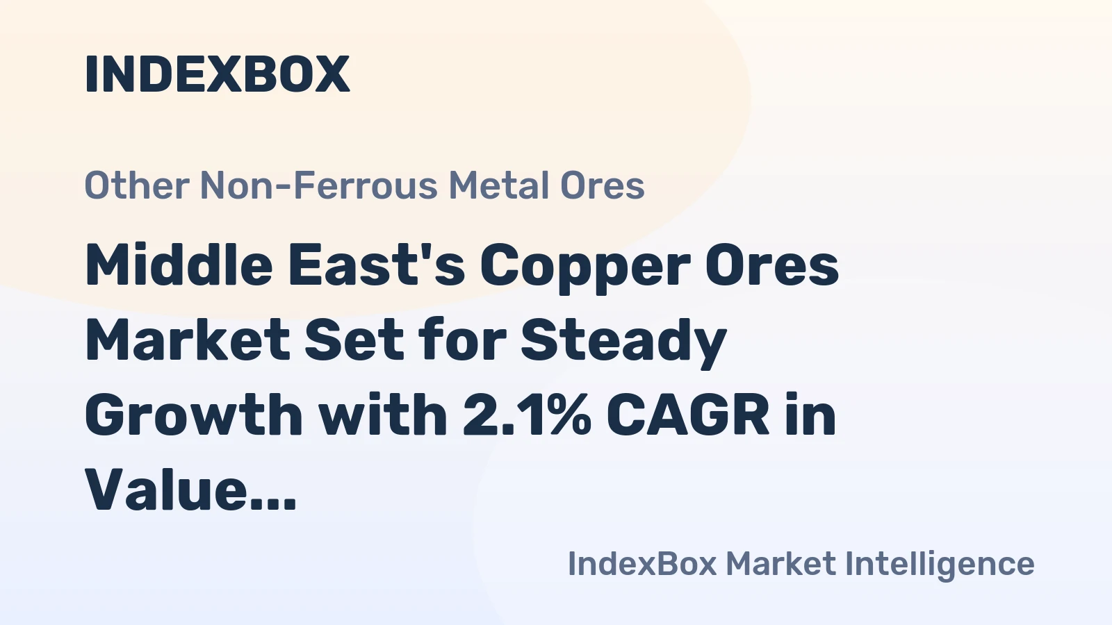 Middle East's Copper Ores Market Set for Steady Growth with 2.1% CAGR in Value Through 2035