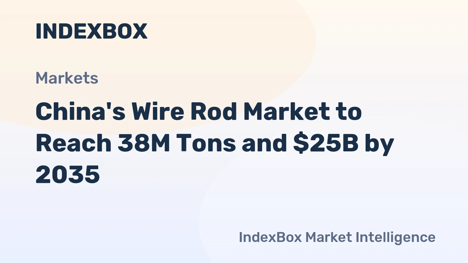 China's Wire Rod Market to Reach 38M Tons and $25B by 2035