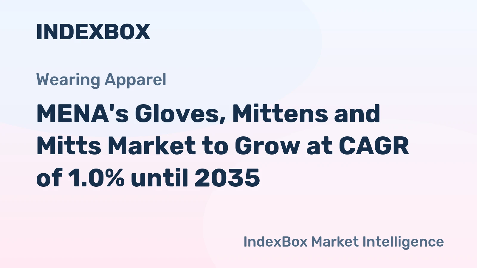MENA's Gloves, Mittens and Mitts Market to Grow at CAGR of 1.0% until 2035