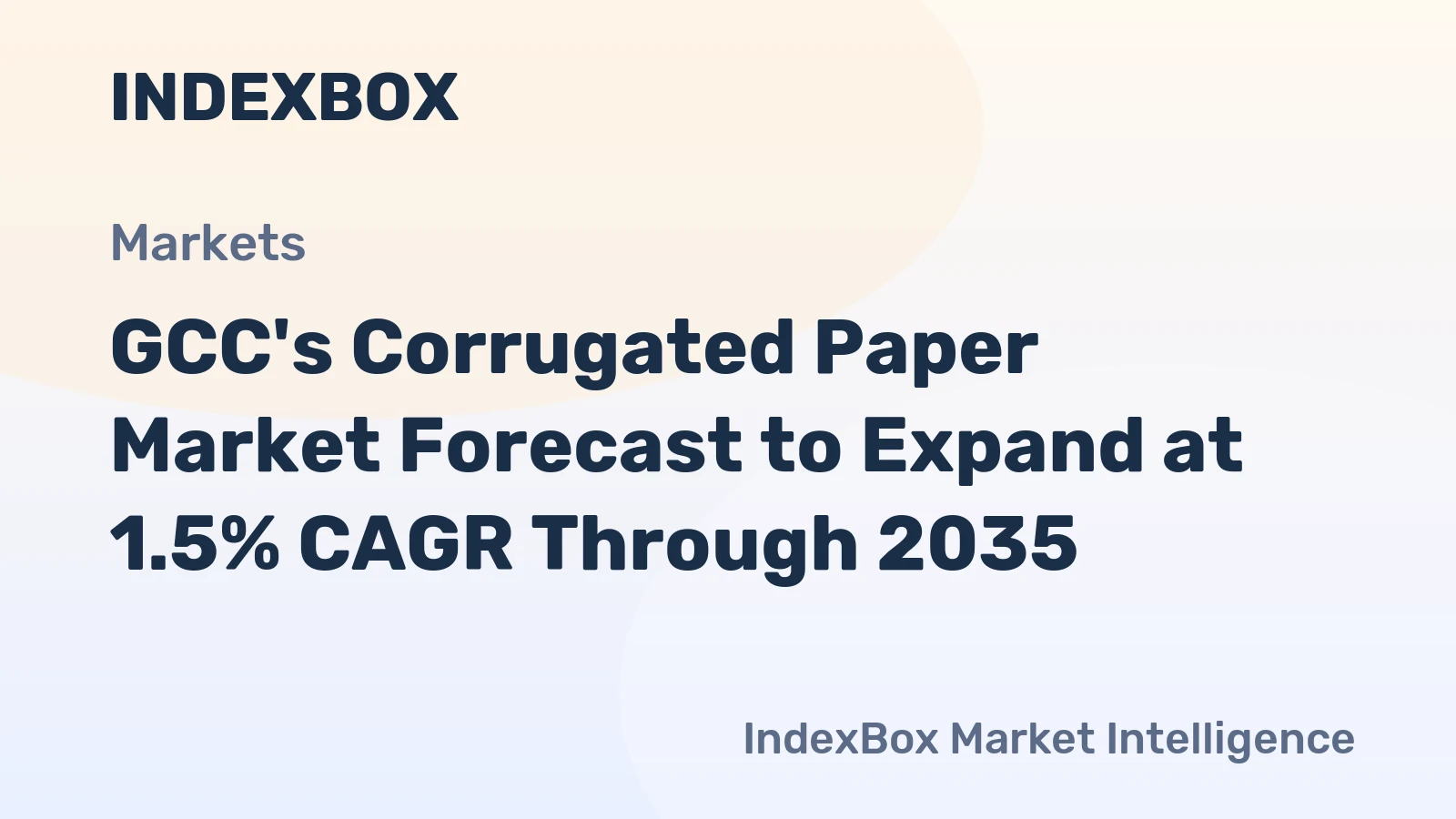 GCC's Corrugated Paper Market Forecast to Expand at 1.5% CAGR Through 2035