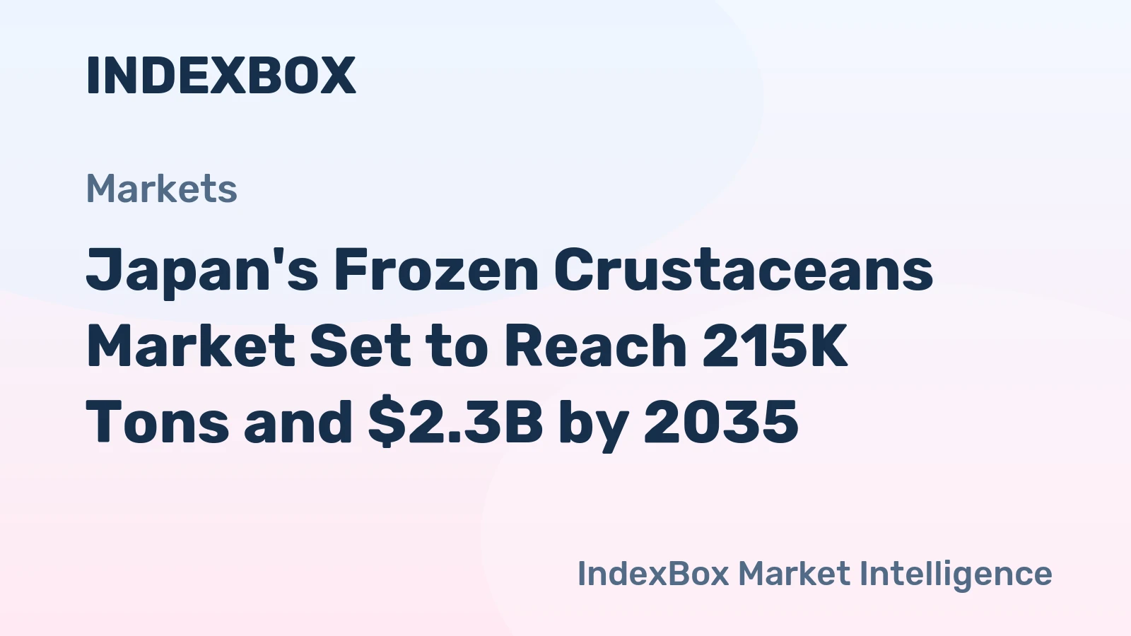 Japan's Frozen Crustaceans Market Set to Reach 215K Tons and $2.3B by 2035
