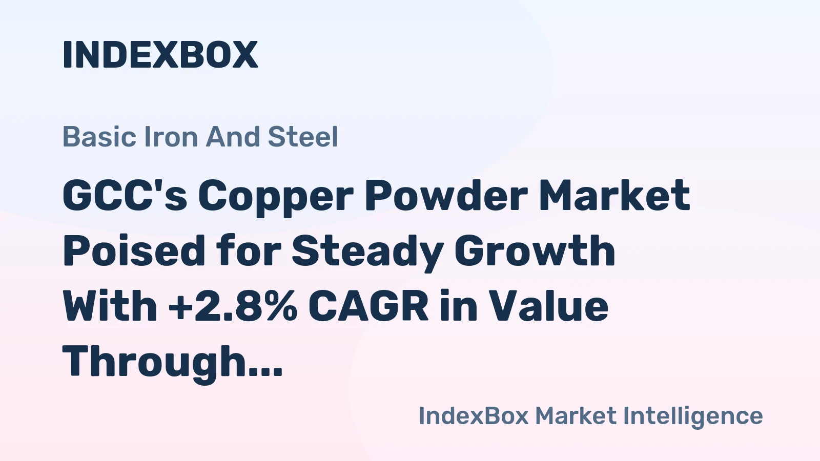 GCC's Copper Powder Market Poised for Steady Growth With +2.8% CAGR in Value Through 2035