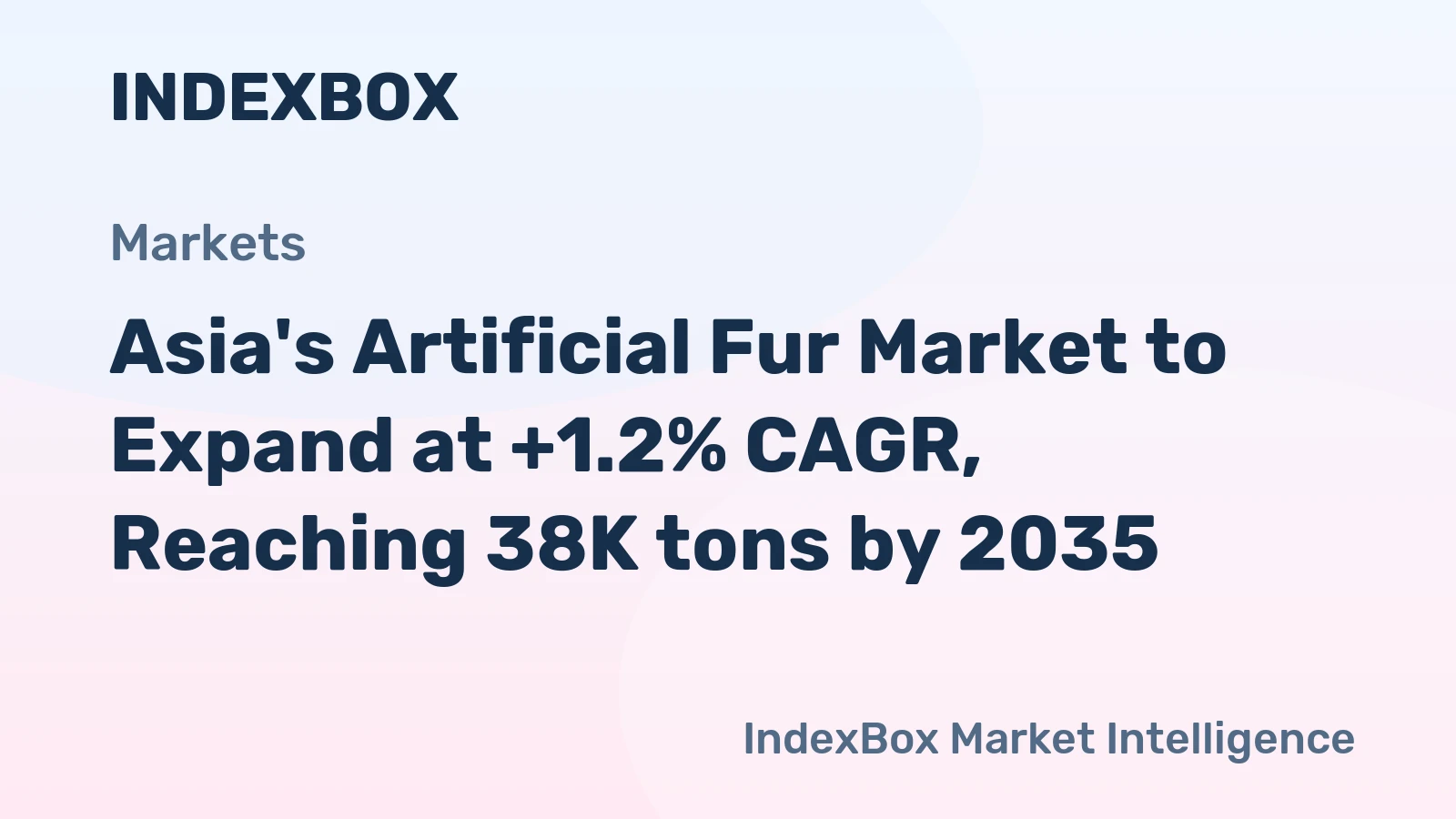 Asia's Artificial Fur Market to Expand at +1.2% CAGR, Reaching 38K tons by 2035