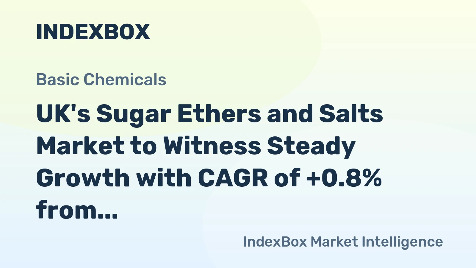 UK's Sugar Ethers and Salts Market to Witness Steady Growth with CAGR of +0.8% from 2024 to 2035, Reaching $189M by 2035
