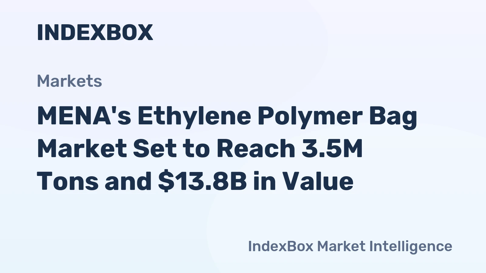 MENA's Ethylene Polymer Bag Market Set to Reach 3.5M Tons and $13.8B in Value