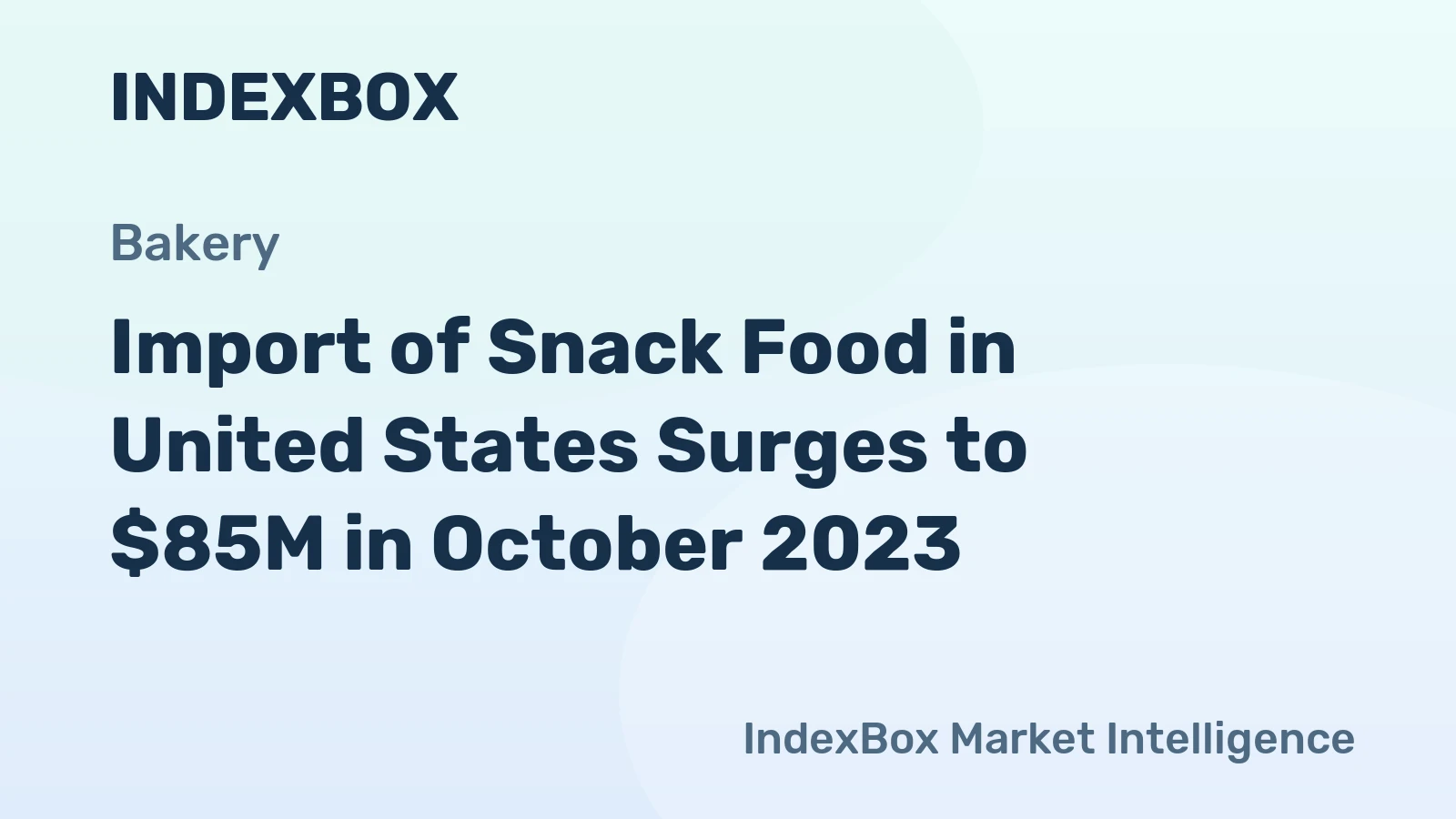 Import of Snack Food in United States Surges to $85M in October 2023