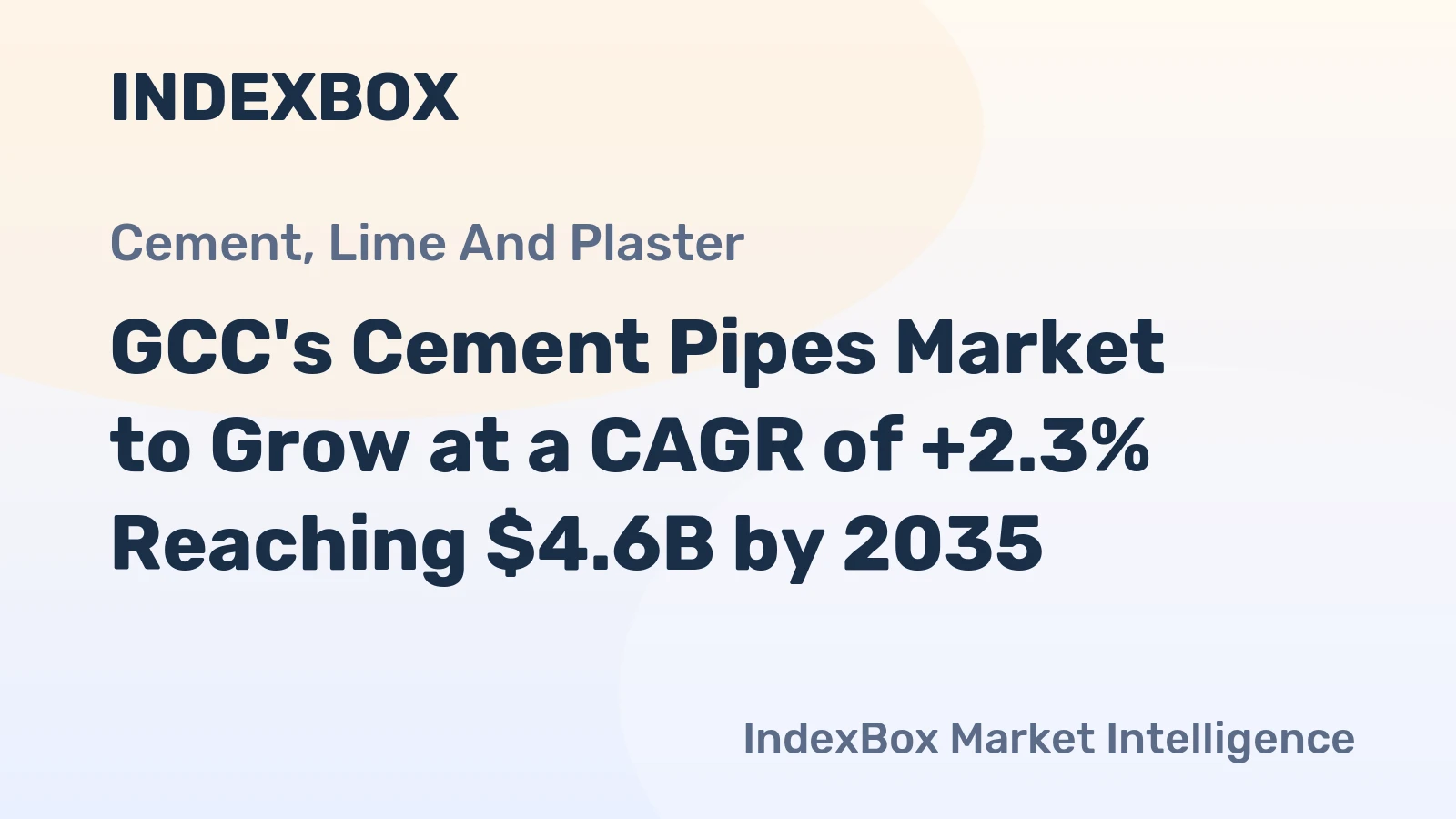 GCC's Cement Pipes Market to Grow at a CAGR of +2.3% Reaching $4.6B by 2035