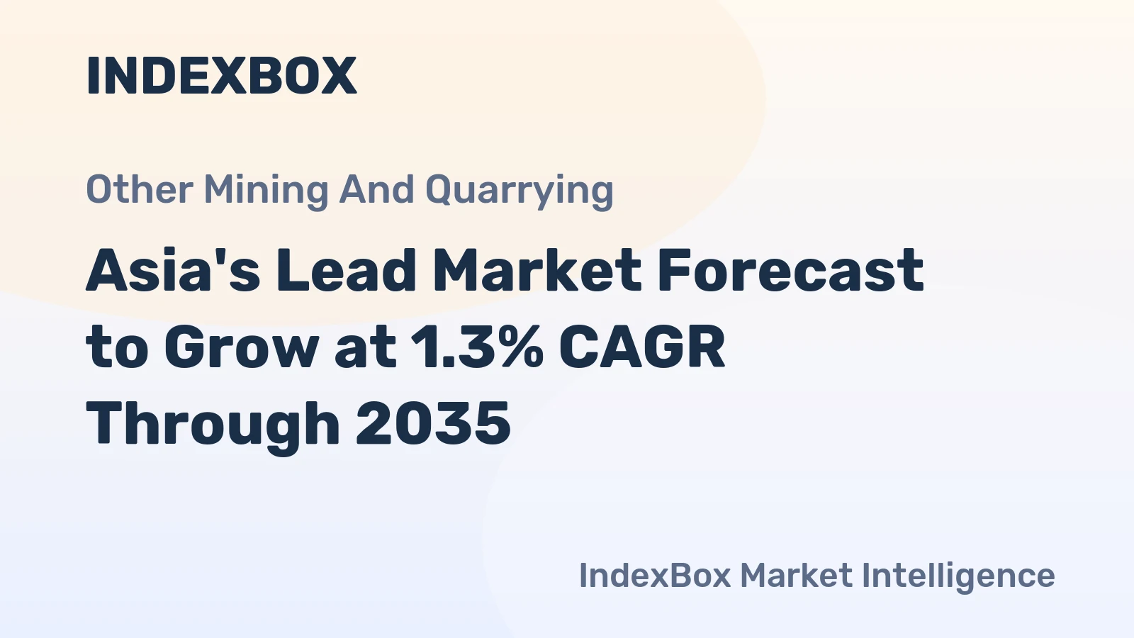 Asia's Lead Market Forecast to Grow at 1.3% CAGR Through 2035