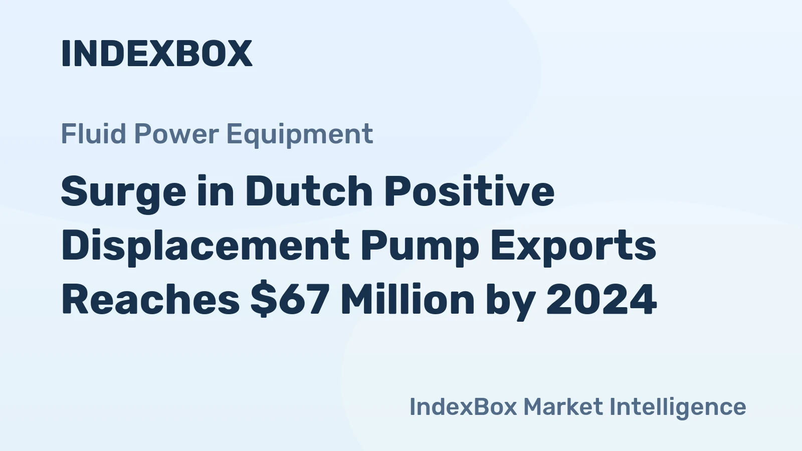 Surge in Dutch Positive Displacement Pump Exports Reaches $67 Million by 2024