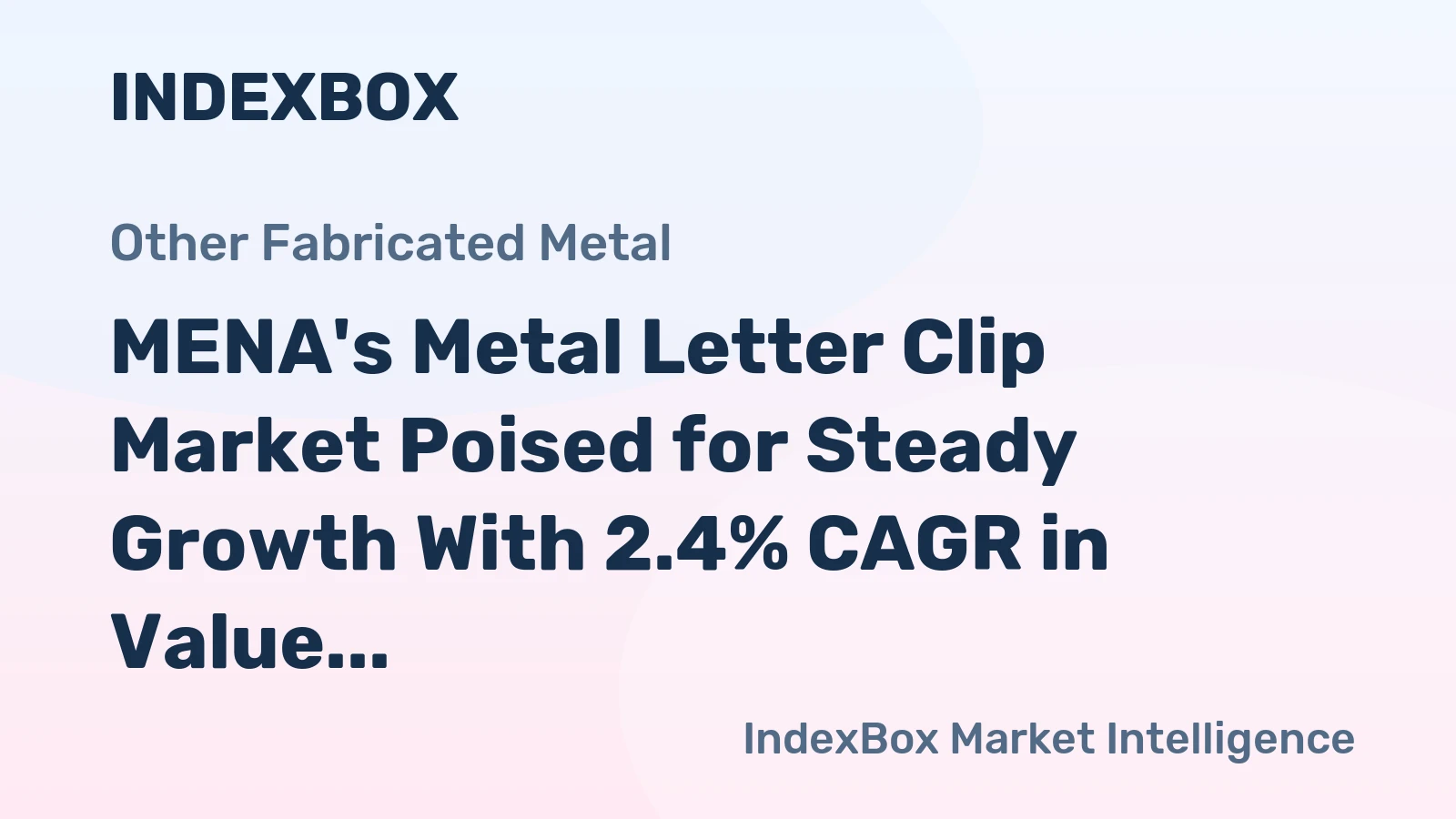 MENA's Metal Letter Clip Market Poised for Steady Growth With 2.4% CAGR in Value Through 2035