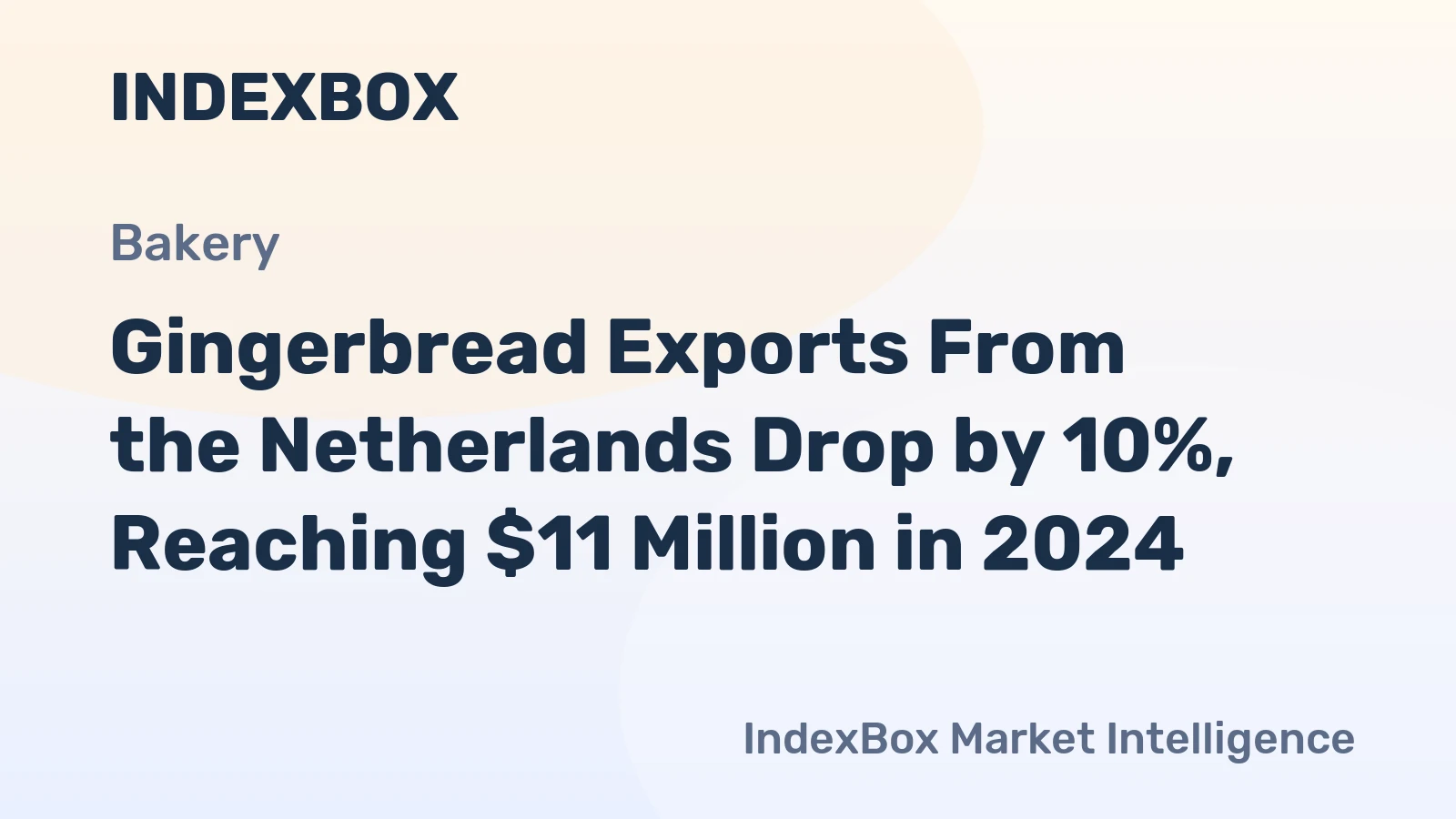 Gingerbread Exports From the Netherlands Drop by 10%, Reaching $11 Million in 2024