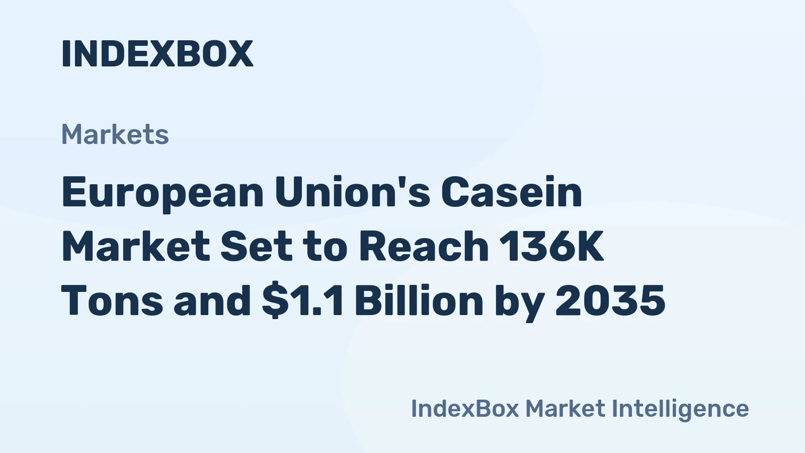 European Union's Casein Market Set to Reach 136K Tons and $1.1 Billion by 2035