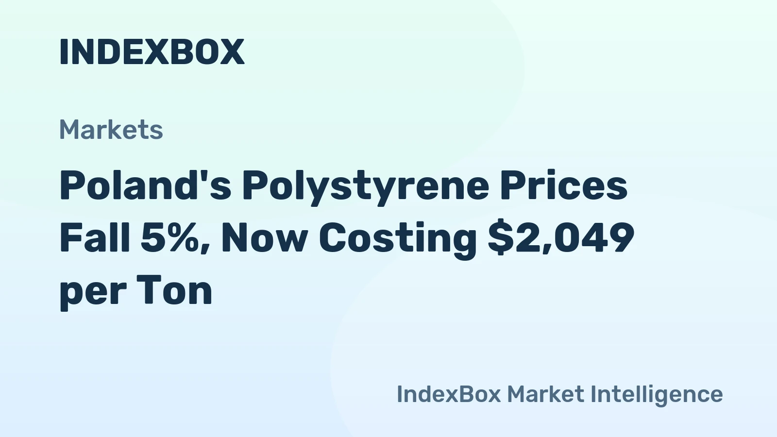 Poland's Polystyrene Prices Fall 5%, Now Costing $2,049 per Ton