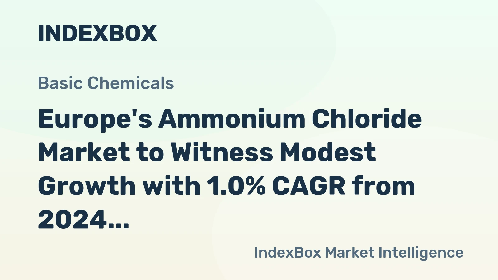 Europe's Ammonium Chloride Market to Witness Modest Growth with 1.0% CAGR from 2024 to 2035