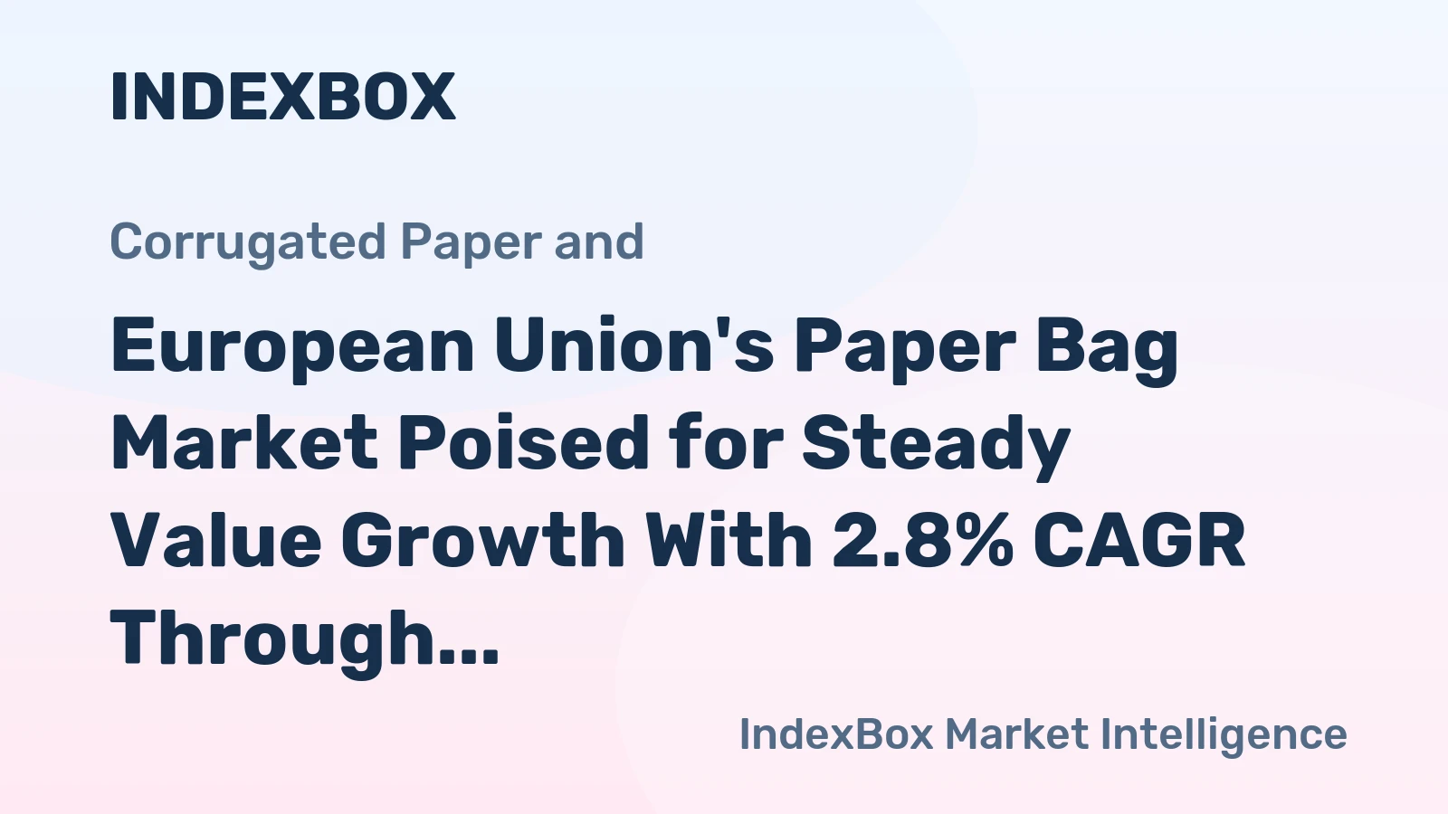 European Union's Paper Bag Market Poised for Steady Value Growth With 2.8% CAGR Through 2035