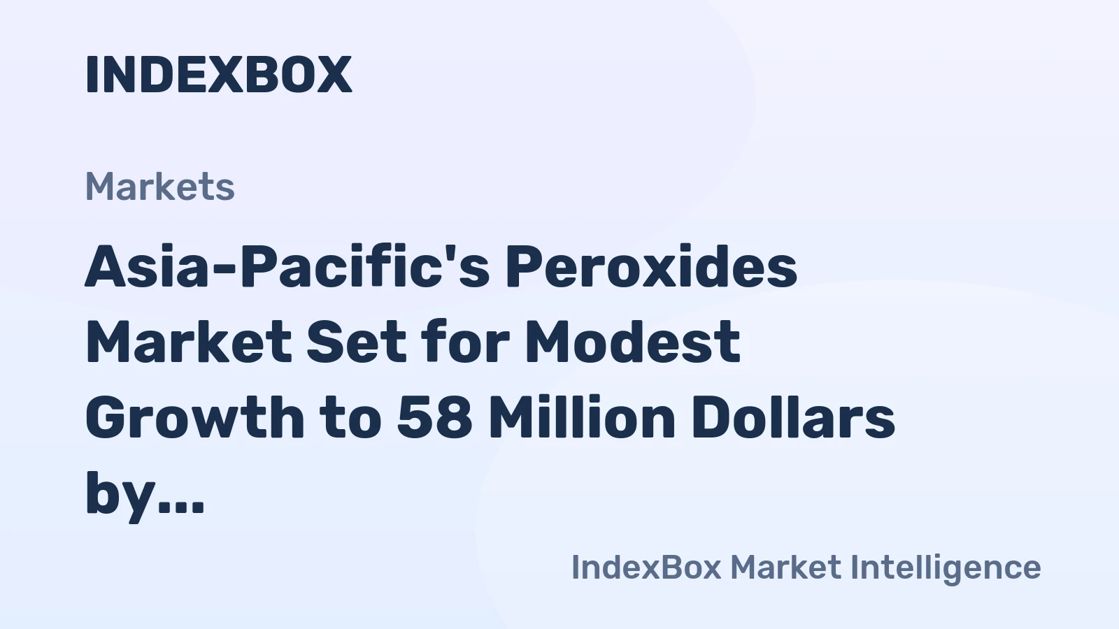 Asia-Pacific's Peroxides Market Set for Modest Growth to 58 Million Dollars by 2035