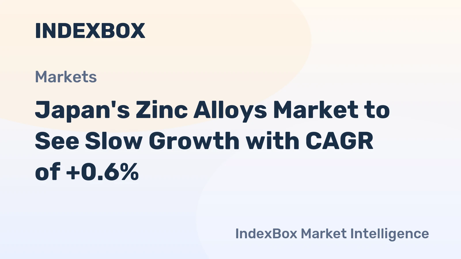 Japan's Zinc Alloys Market to See Slow Growth with CAGR of +0.6%