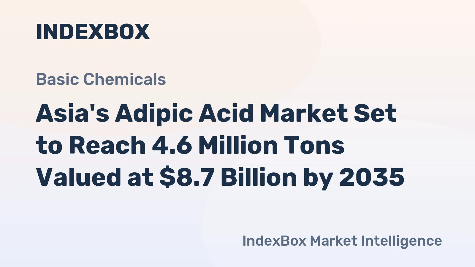 Asia's Adipic Acid Market Set to Reach 4.6 Million Tons Valued at $8.7 Billion by 2035