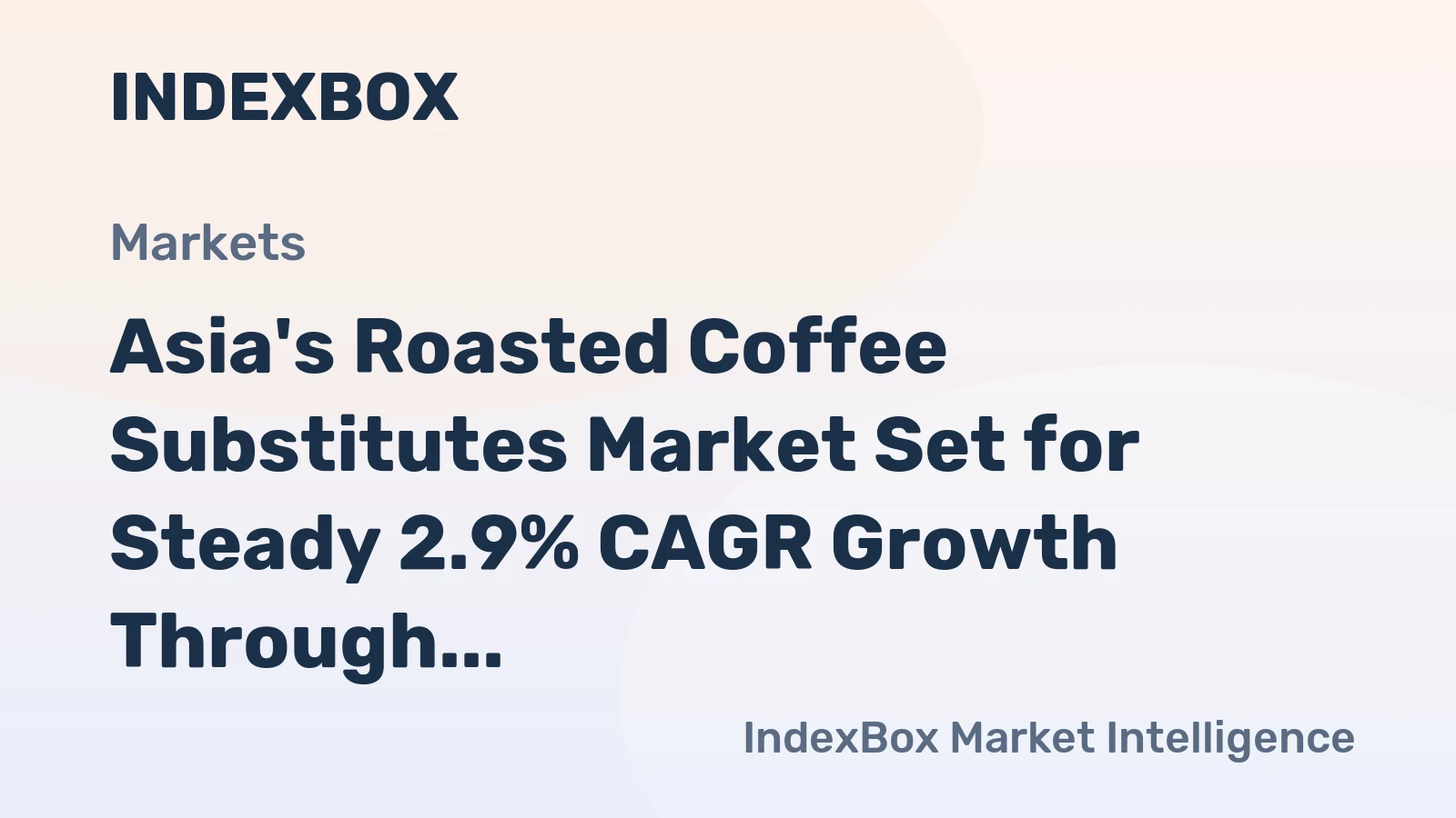 Asia's Roasted Coffee Substitutes Market Set for Steady 2.9% CAGR Growth Through 2035