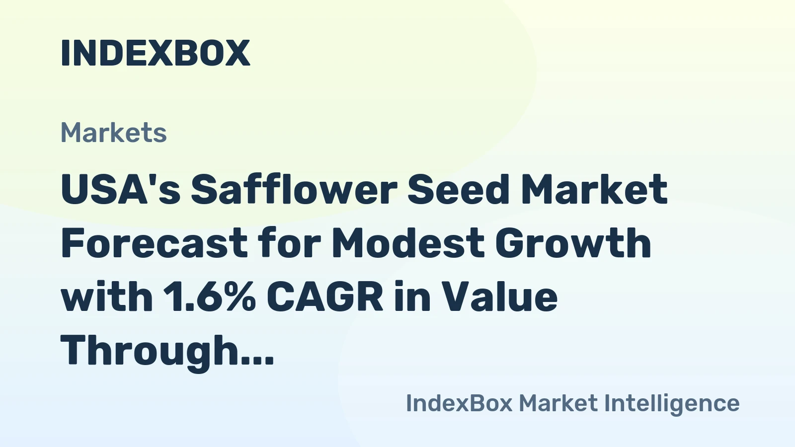 USA's Safflower Seed Market Forecast for Modest Growth with 1.6% CAGR in Value Through 2035