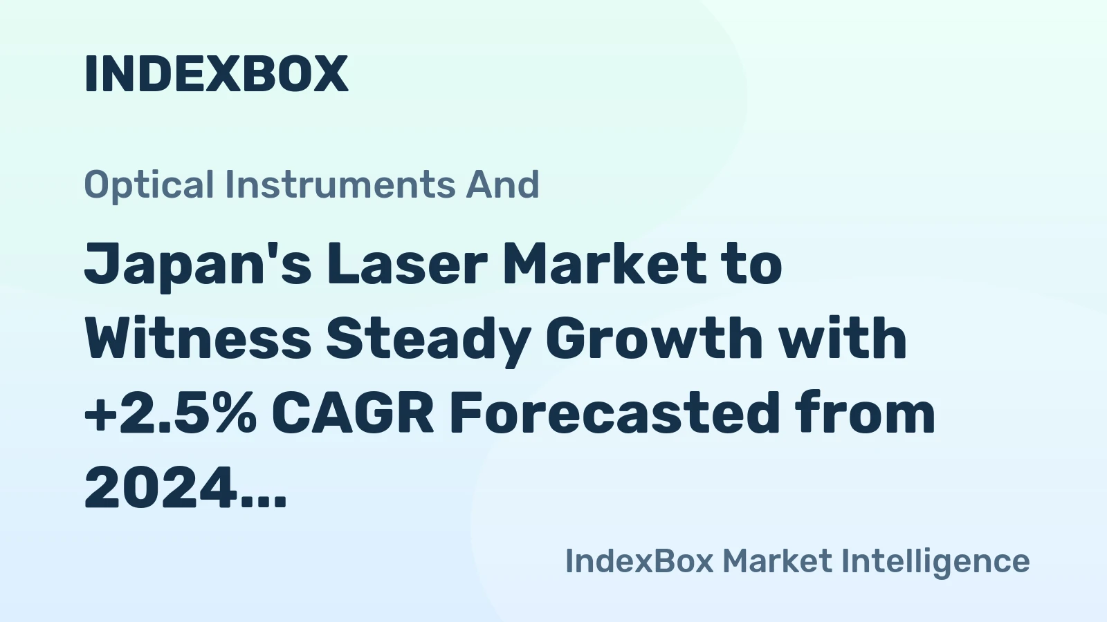 Japan's Laser Market to Witness Steady Growth with +2.5% CAGR Forecasted from 2024 to 2035
